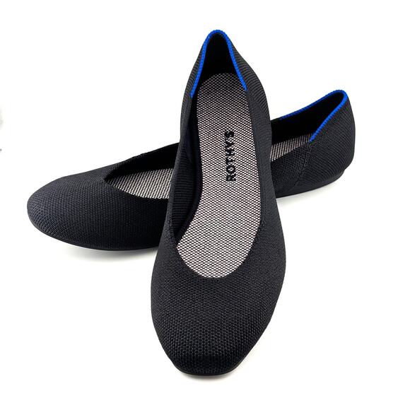 Rothy's | Shoes | Rothys The Square Flats Womens Black Minimalist ...